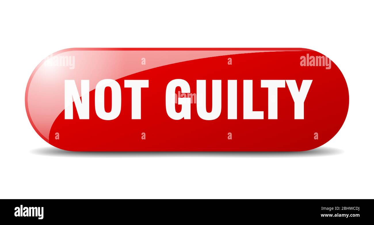 not guilty button. not guilty sign. key. push button Stock Vector Image ...