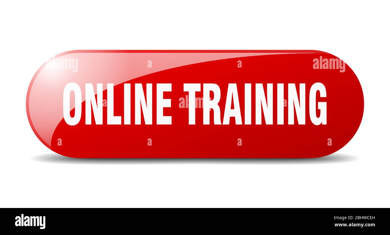 online training button. online training sign. key. push button Stock ...