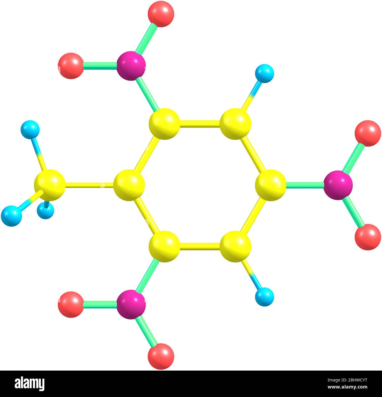 Trinitrotoluene tnt explosive molecule hi-res stock photography and ...