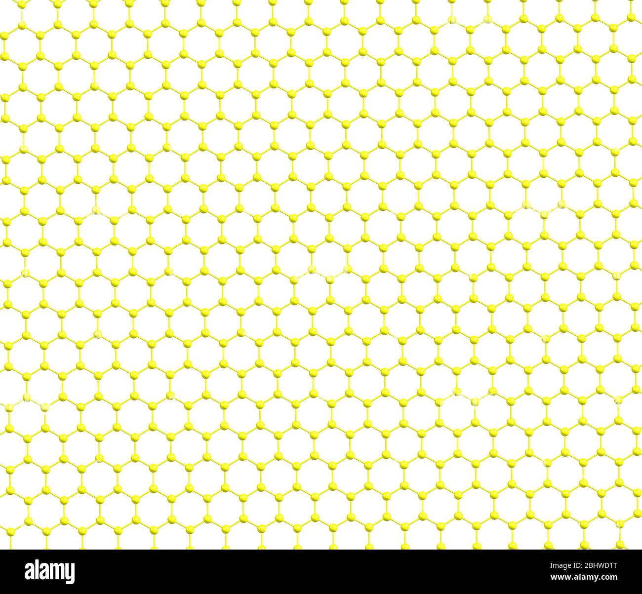 Graphene Sheet, planar layer of sp2-bonded carbon, on white background ...