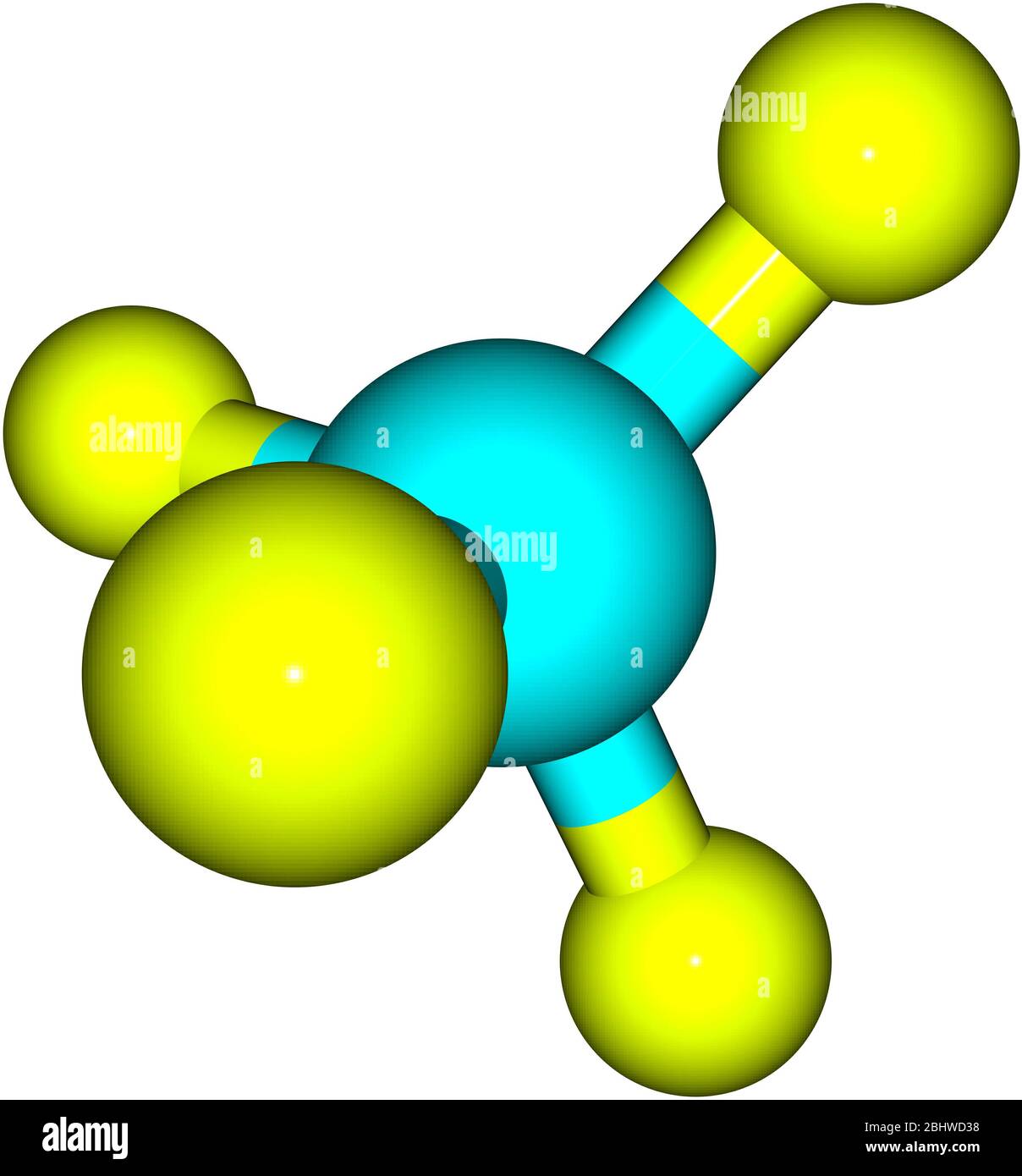 Methane molecule on white background Stock Photo - Alamy