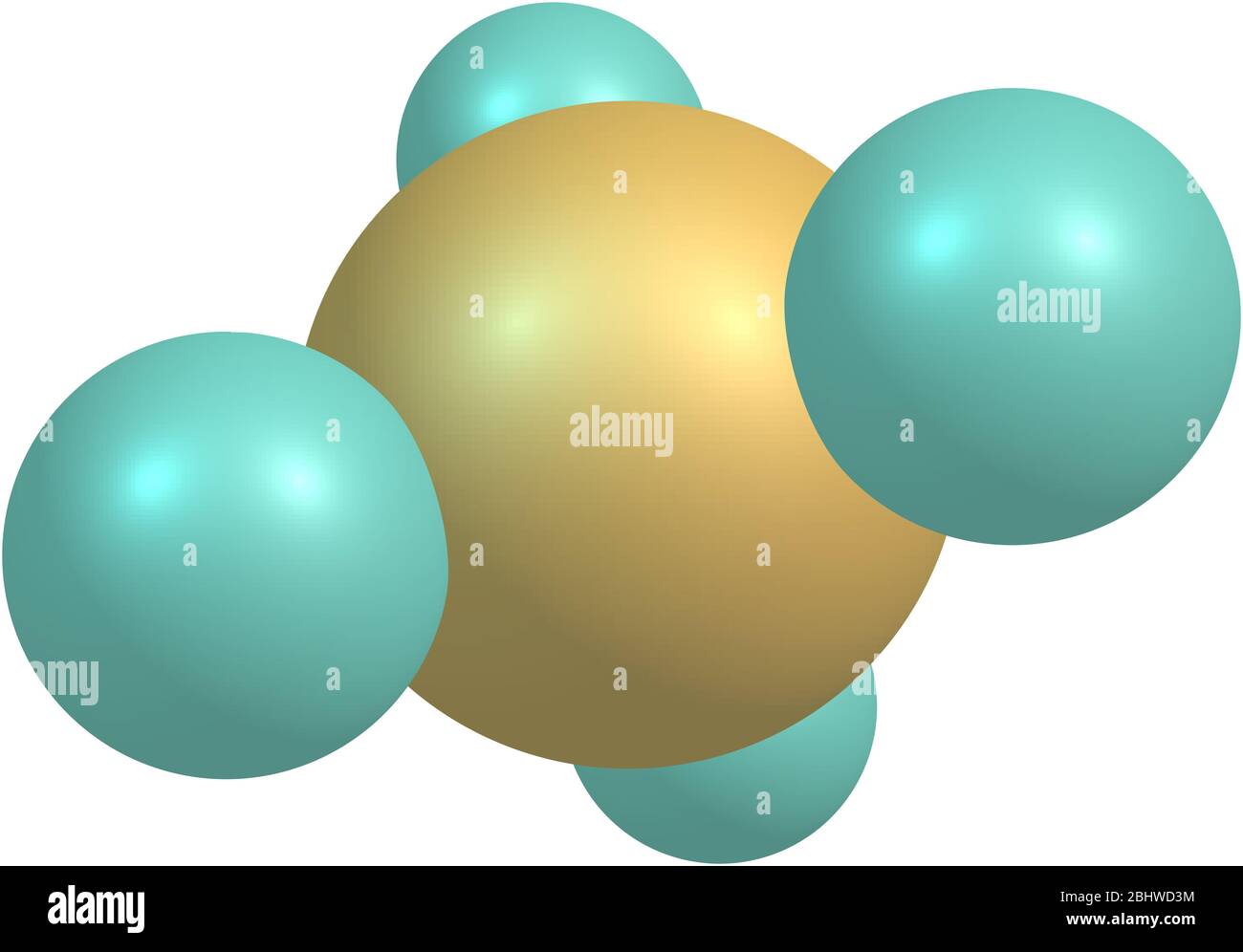 Methane molecule on white background Stock Photo - Alamy