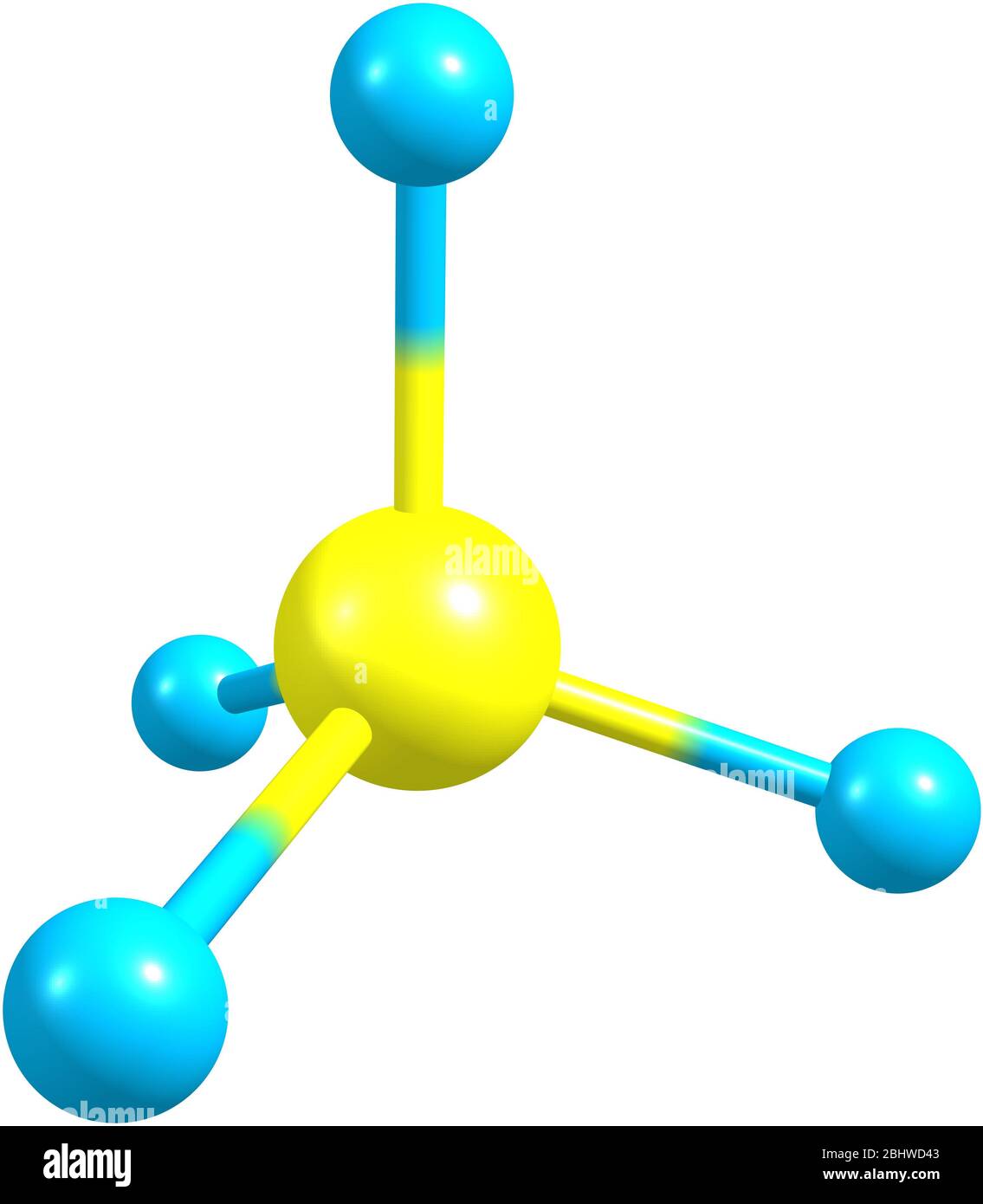 Methane molecule on white background Stock Photo - Alamy