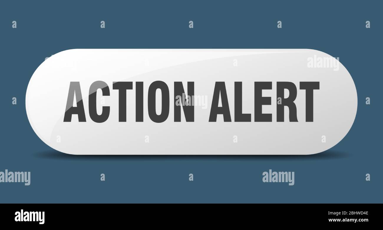 action alert button. action alert sign. key. push button Stock Vector ...