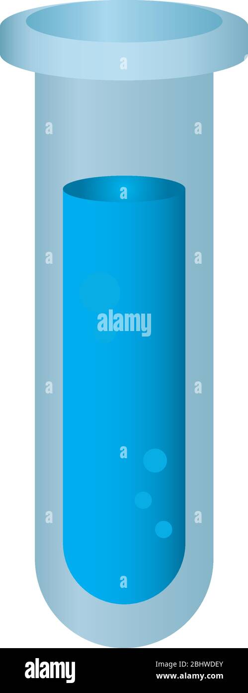 test tube icon over white background, gradient style, vector ...