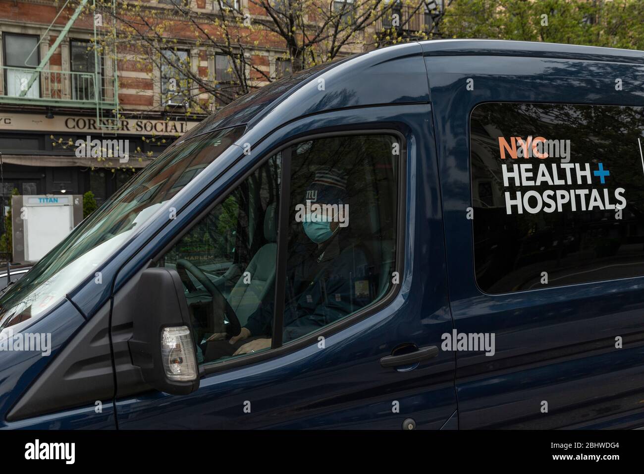 New York, NY - April 27, 2020: NYC Health + Hospitals worker seen ...