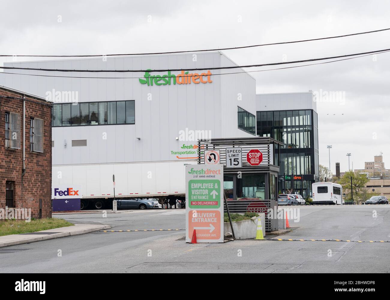 New York, NY - April 27, 2020: FreshDirect delivery facility seen ...