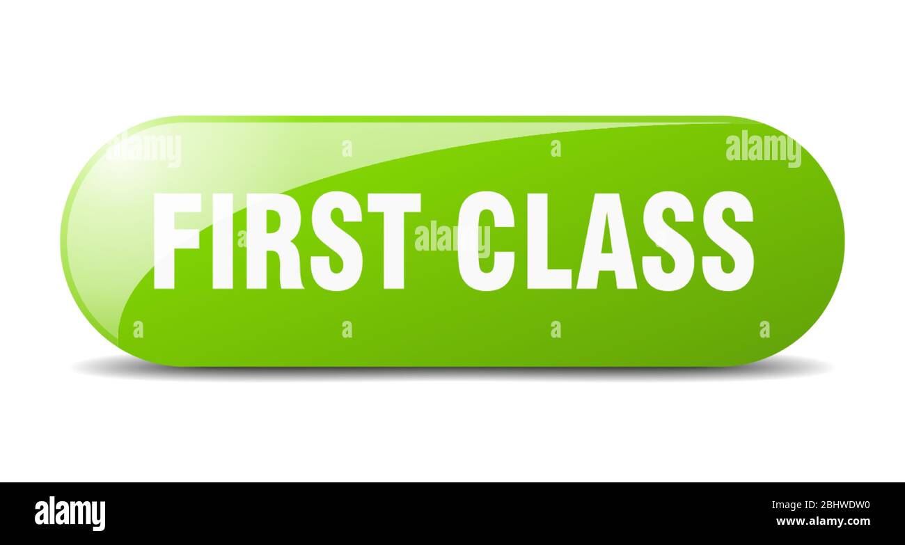 first class button. first class sign. key. push button Stock Vector ...