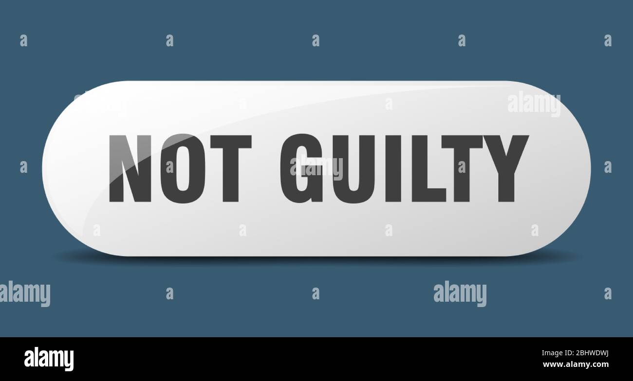 not guilty button. not guilty sign. key. push button Stock Vector Image ...