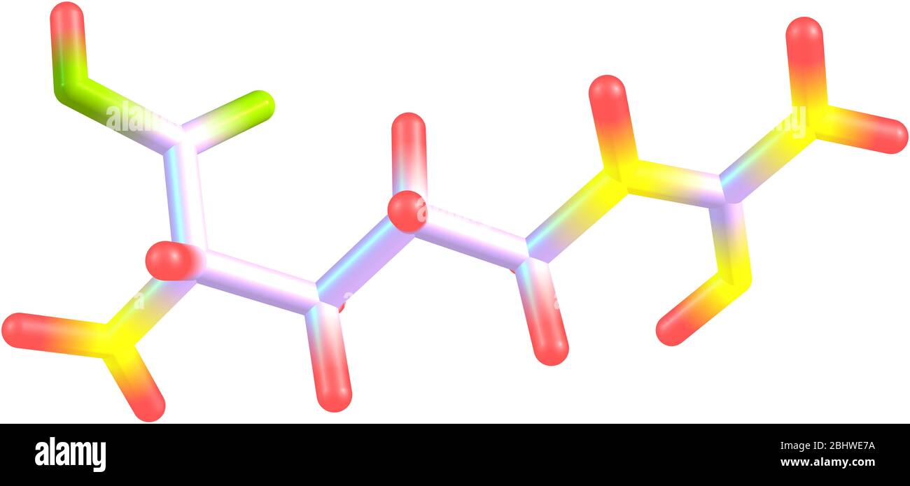 A model of an amino acid arginine. Arginine has an important function ...