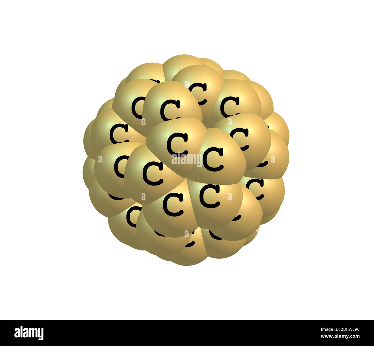 Fullerene molecular model C60 on white background Stock Photo - Alamy