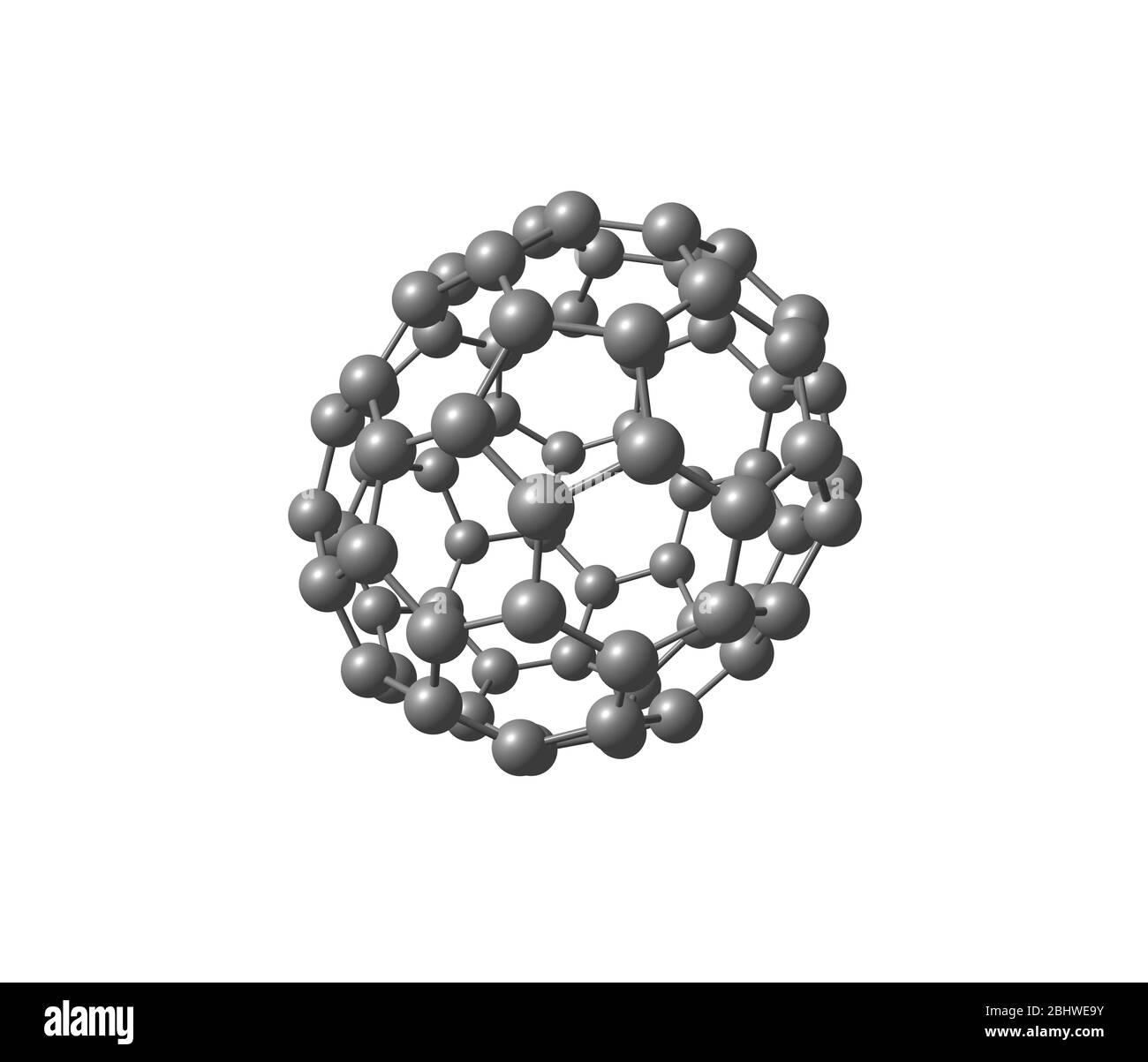 Fullerene molecular model C70 on white background Stock Photo - Alamy