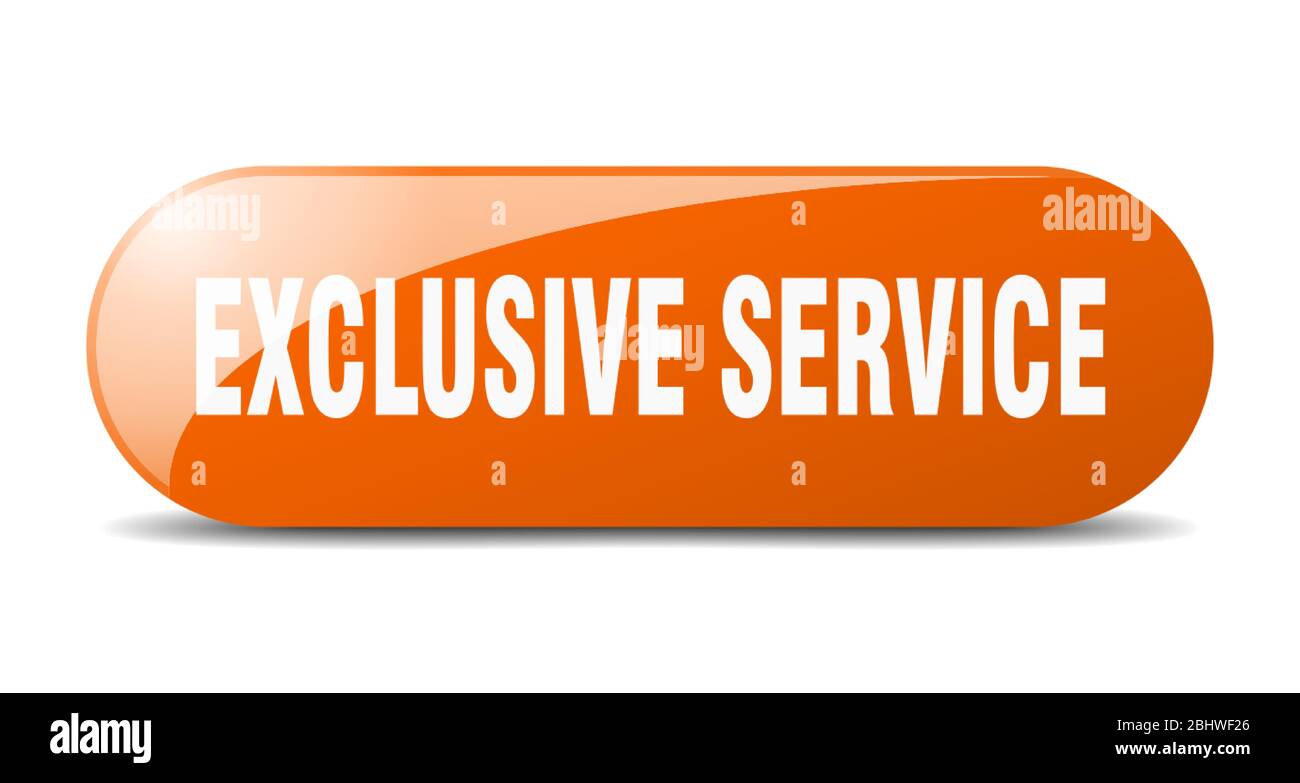 exclusive service button. exclusive service sign. key. push button ...