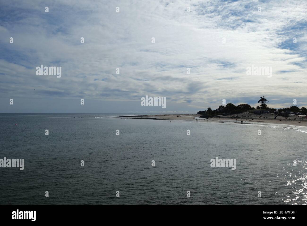 Beautiful Surfrider Beach in Malibu California, a popular tourist ...