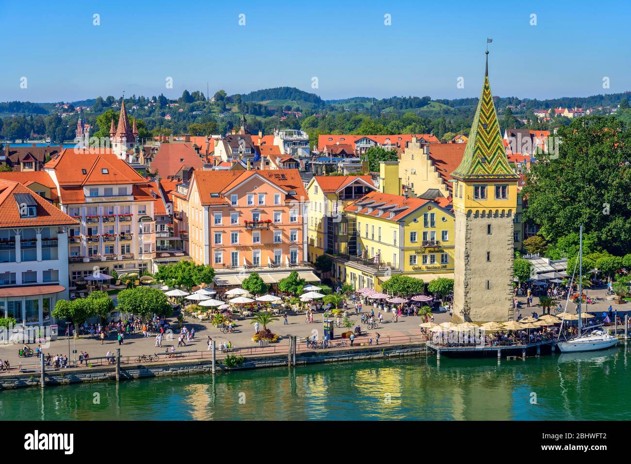 Sea promenade, Harbour square, Old lighthouse, Mangturm or Mangenturm ...