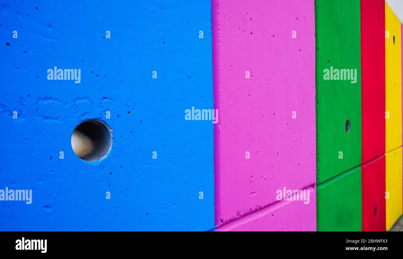 Rainbow colors in vertical bands, fresh prime vivid colors Stock Photo ...