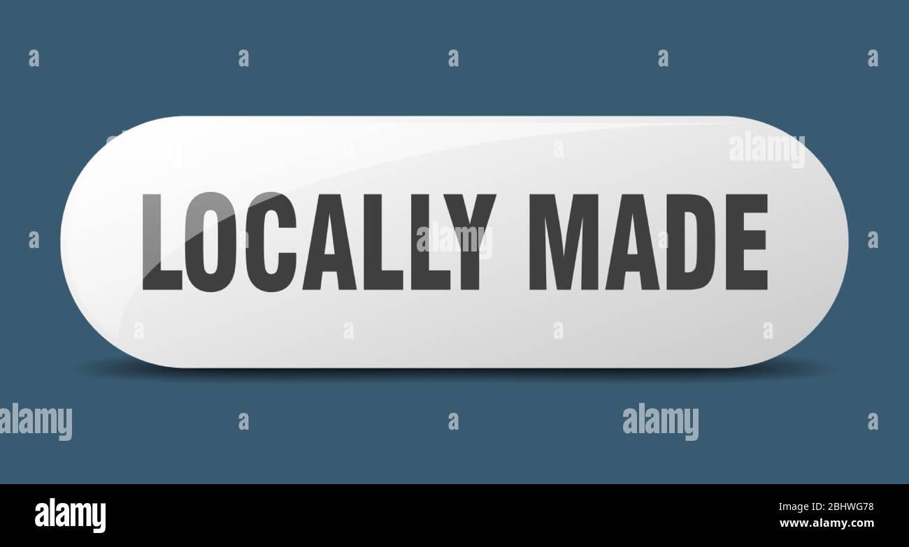 locally made button. locally made sign. key. push button Stock Vector ...