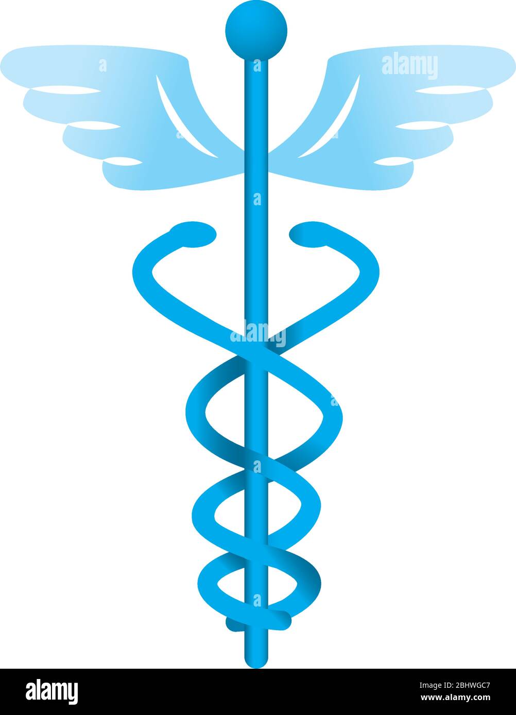 medicine symbol icon over white background, gradient style, vector ...