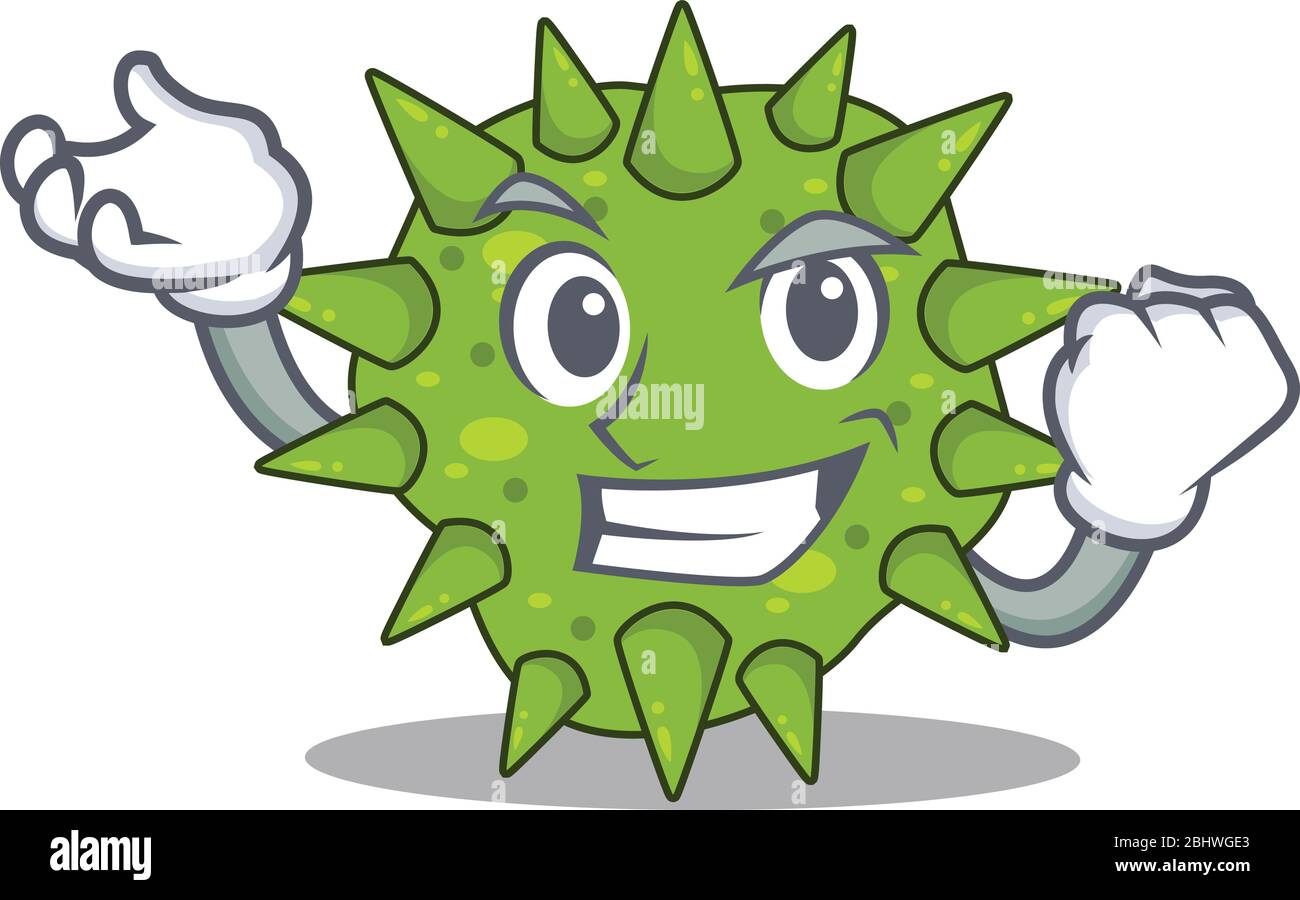 A dazzling vibrio cholerae mascot design concept with happy face Stock ...