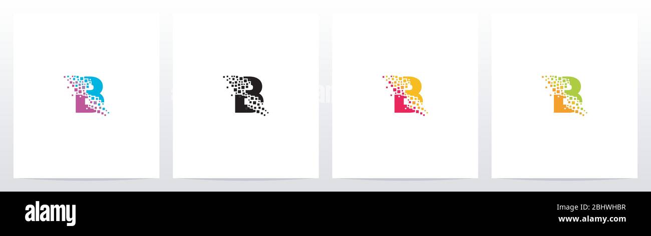 Eroded Particle On Letter Logo Design B Stock Vector Image & Art - Alamy