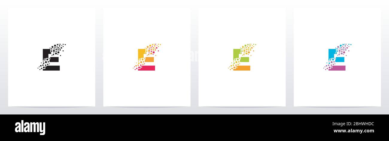 Eroded Particle On Letter Logo Design E Stock Vector Image & Art - Alamy