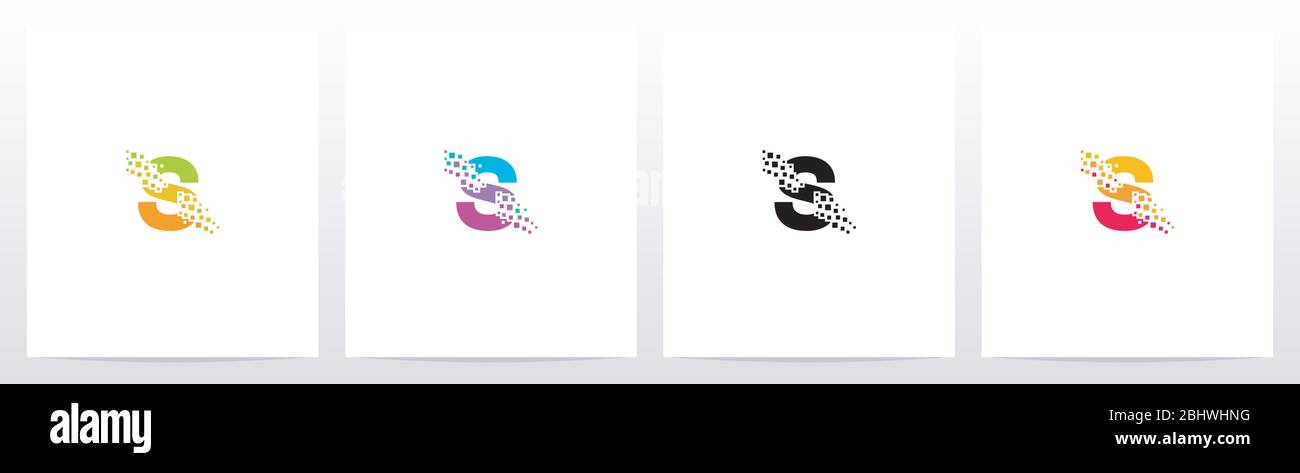 Eroded Particle On Letter Logo Design S Stock Vector Image & Art - Alamy