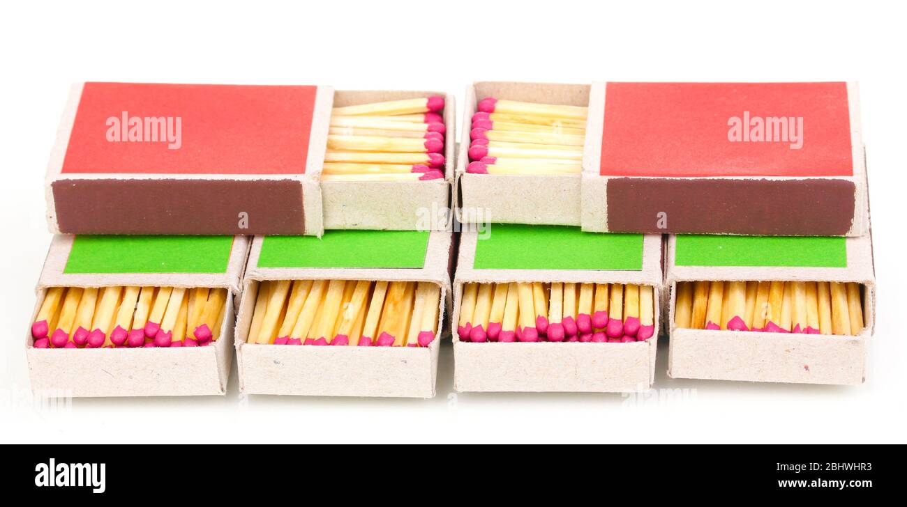 matches isolated on white Stock Photo - Alamy
