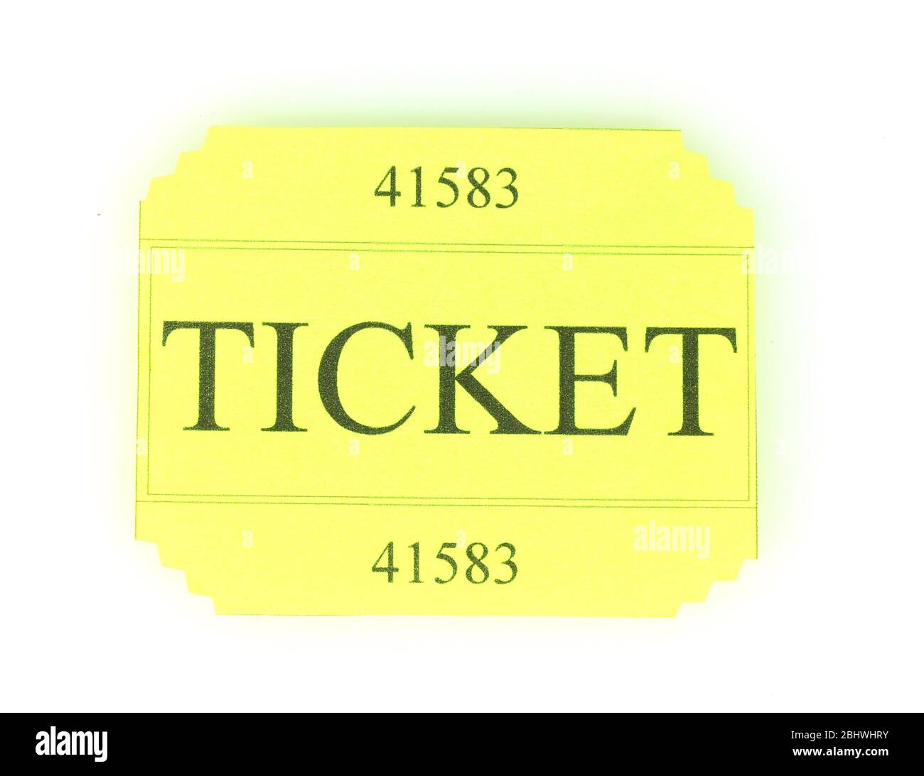 Colorful ticket isolated on white Stock Photo - Alamy