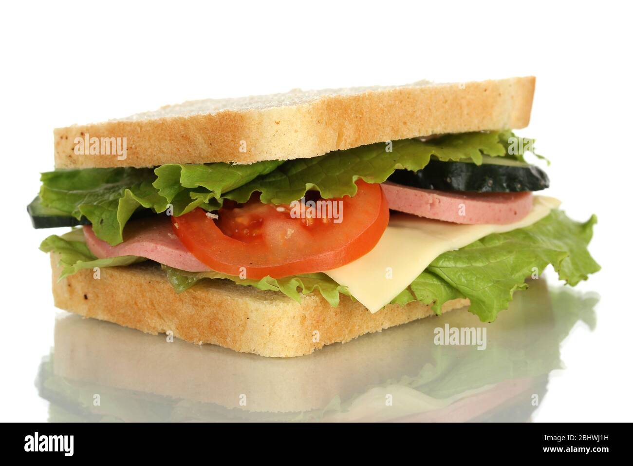 Sandwich isolated on white Stock Photo - Alamy
