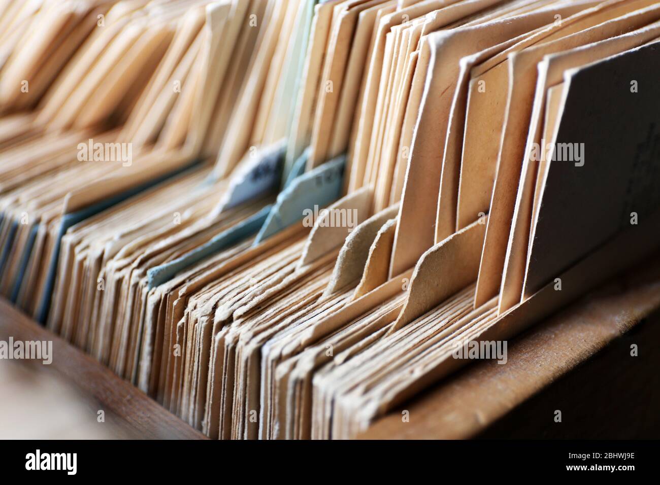 Catalog cards in library, closeup Stock Photo - Alamy