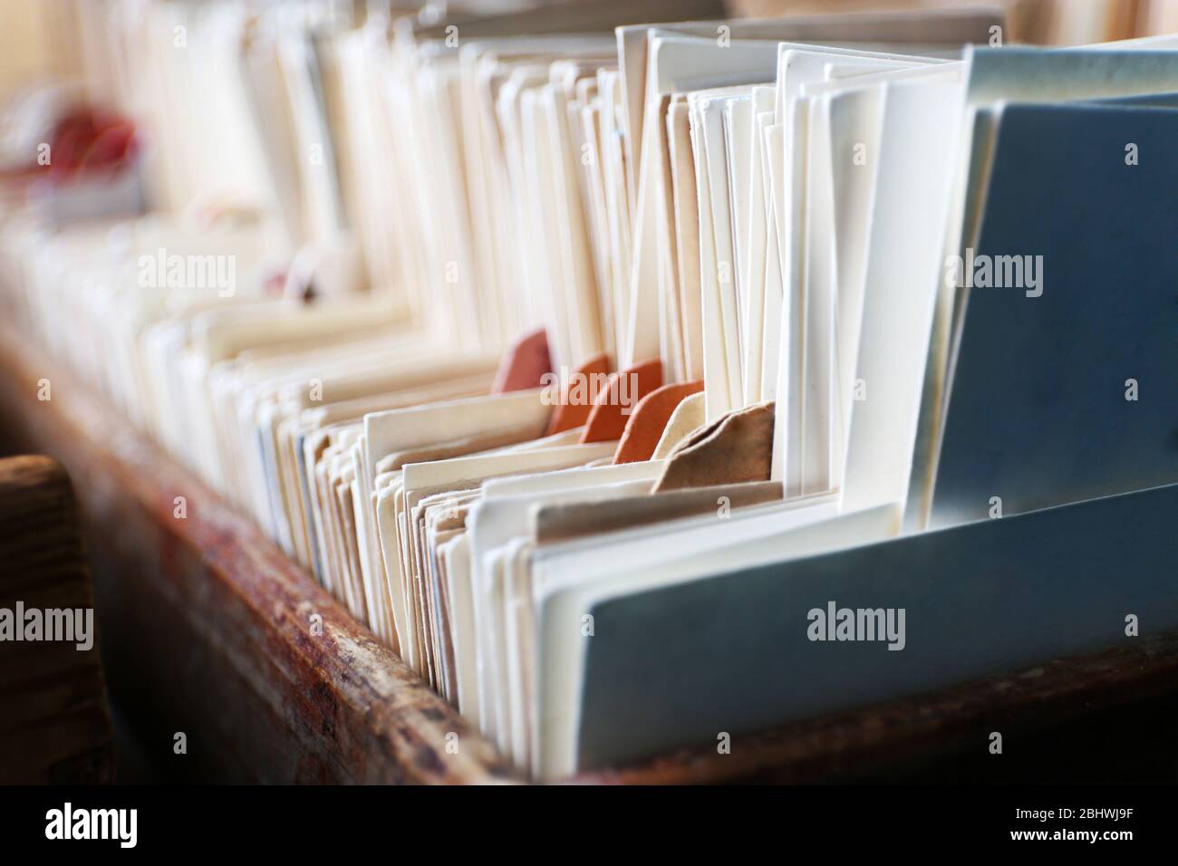 Catalog cards in library, closeup Stock Photo - Alamy