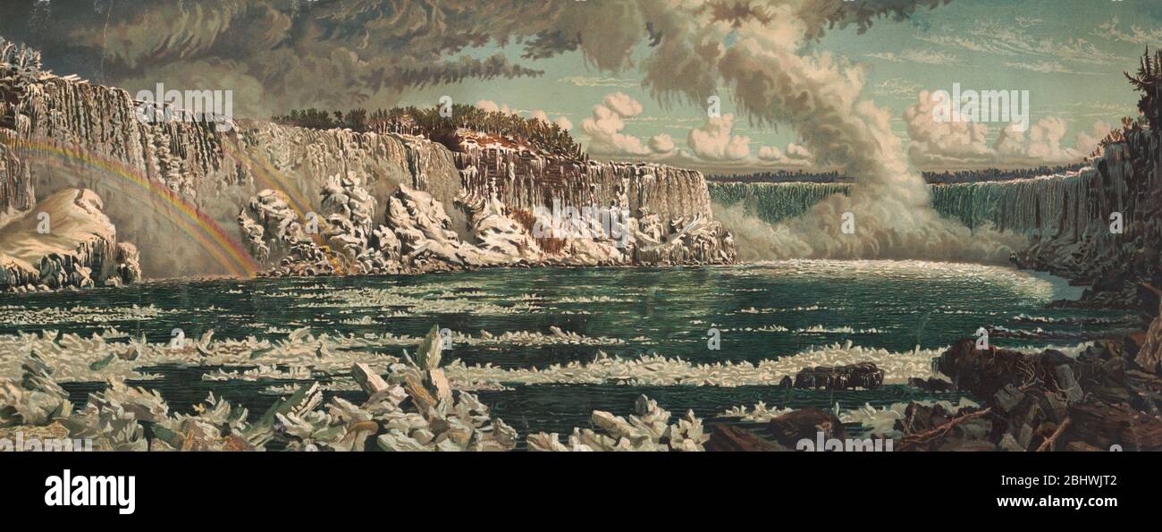Niagara Falls in winter, circa 1890 Stock Photo - Alamy