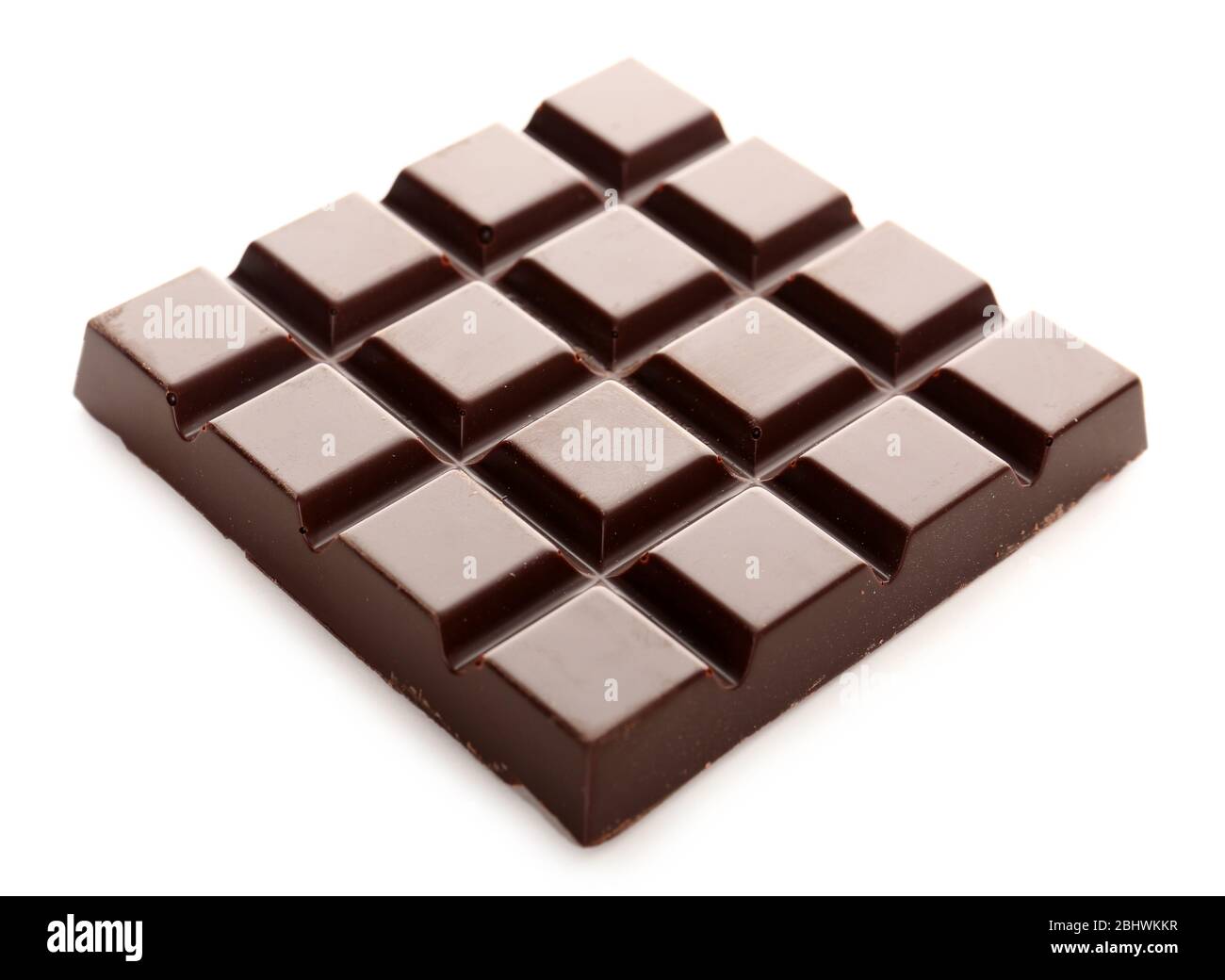 Black chocolate bar isolated on white Stock Photo - Alamy
