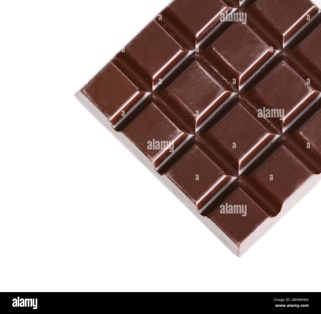 Black chocolate bar isolated on white Stock Photo - Alamy