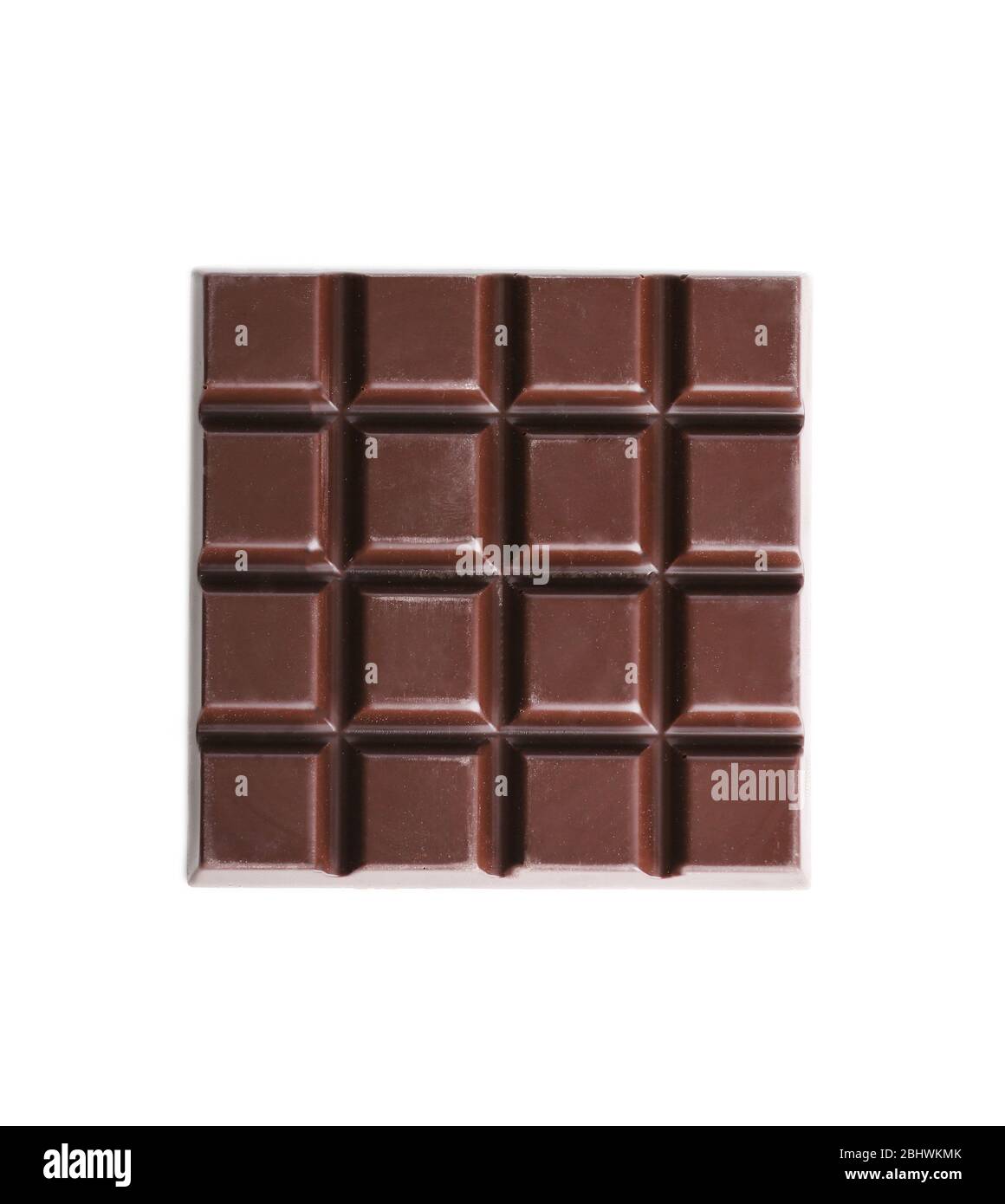 Black chocolate bar isolated on white Stock Photo - Alamy