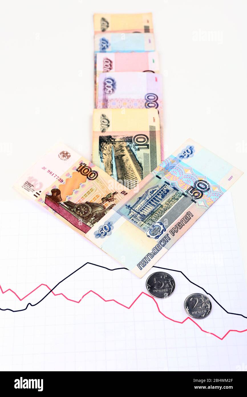Money on graph document close up Stock Photo - Alamy