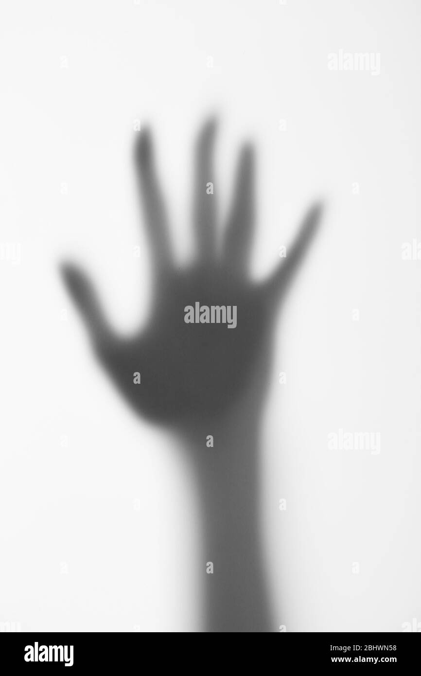Silhouette of hand, close up Stock Photo - Alamy