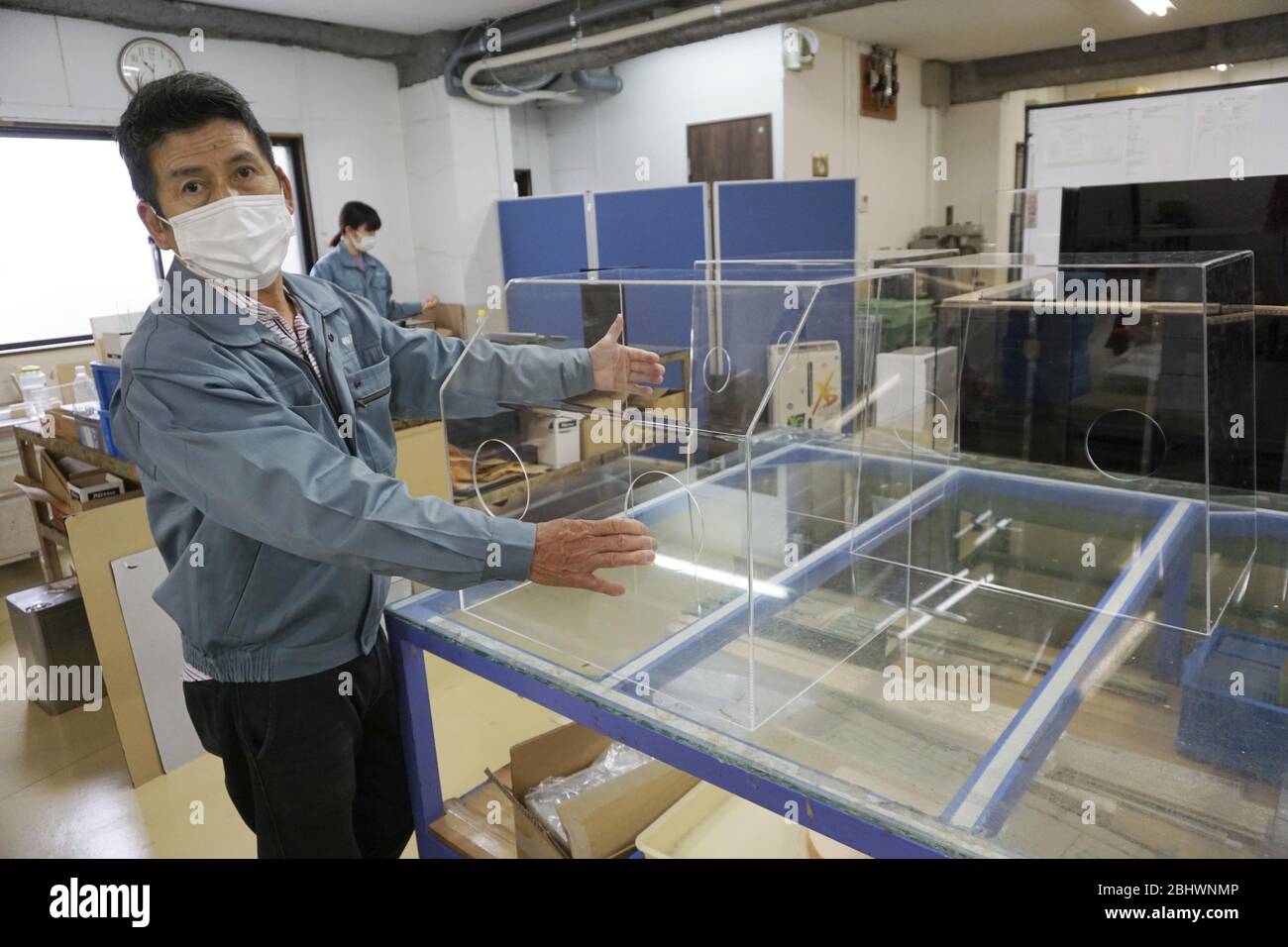 Tetsuo Taniguchi, president of acrylic product maker Act in Osaka ...