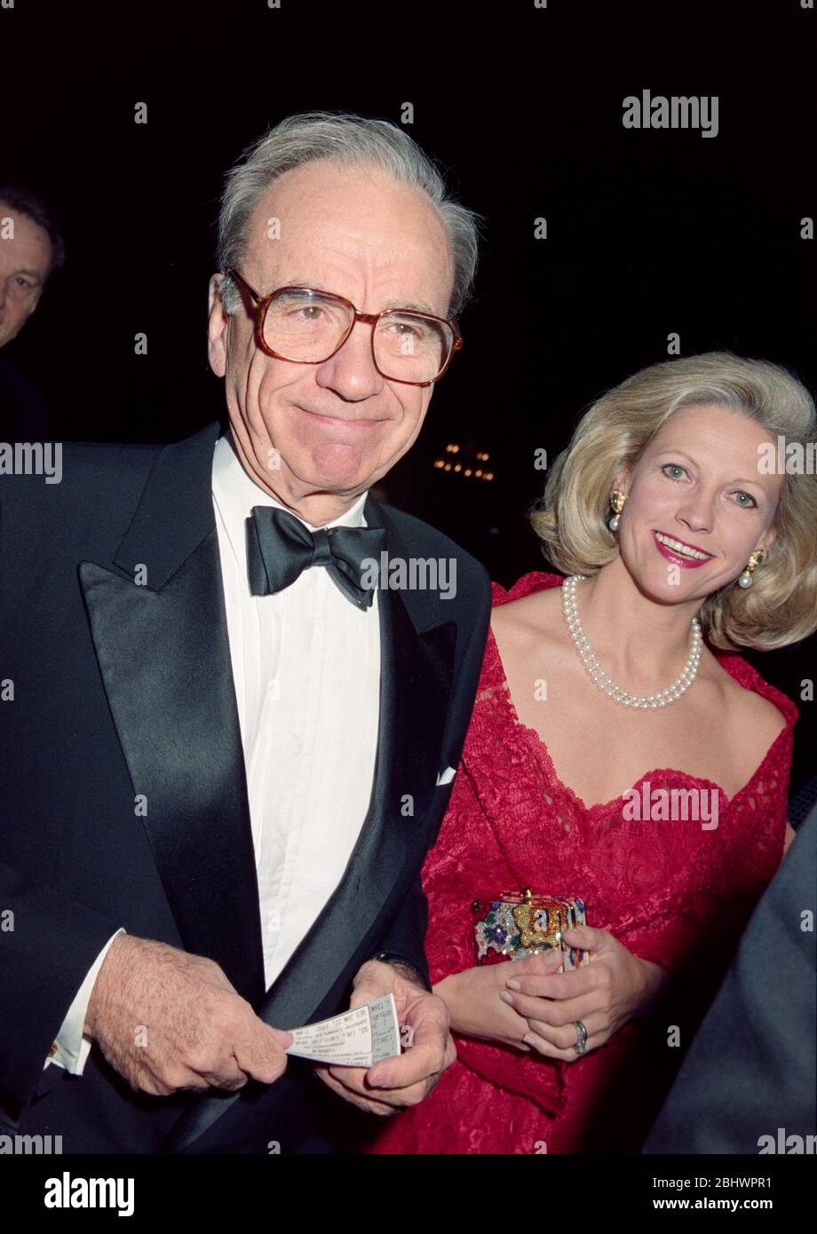 LOS ANGELES, CA. c.1994: Media mogul Rupert Murdoch & wife Anna Murdoch ...