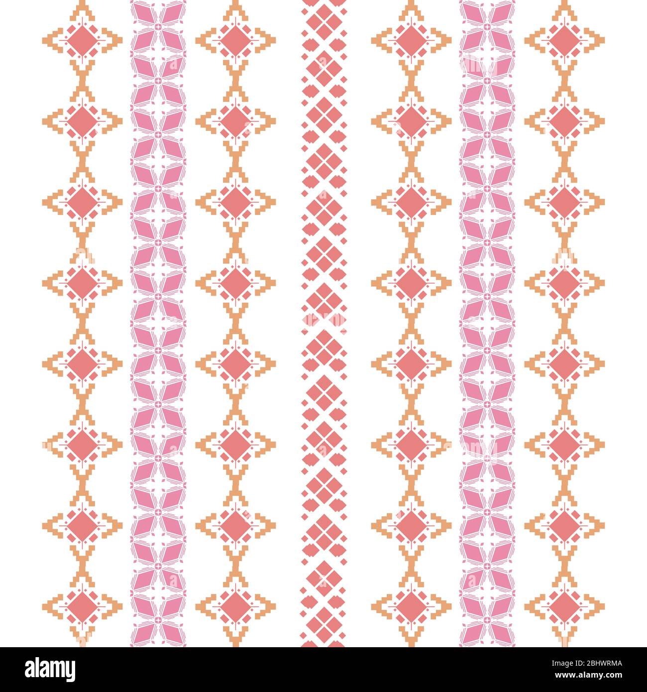 Modern style of embroidery pattern for cafe design Stock Vector Image ...