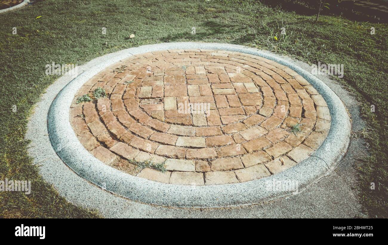 Circular Brick Pavement Design High Resolution Stock Photography and ...