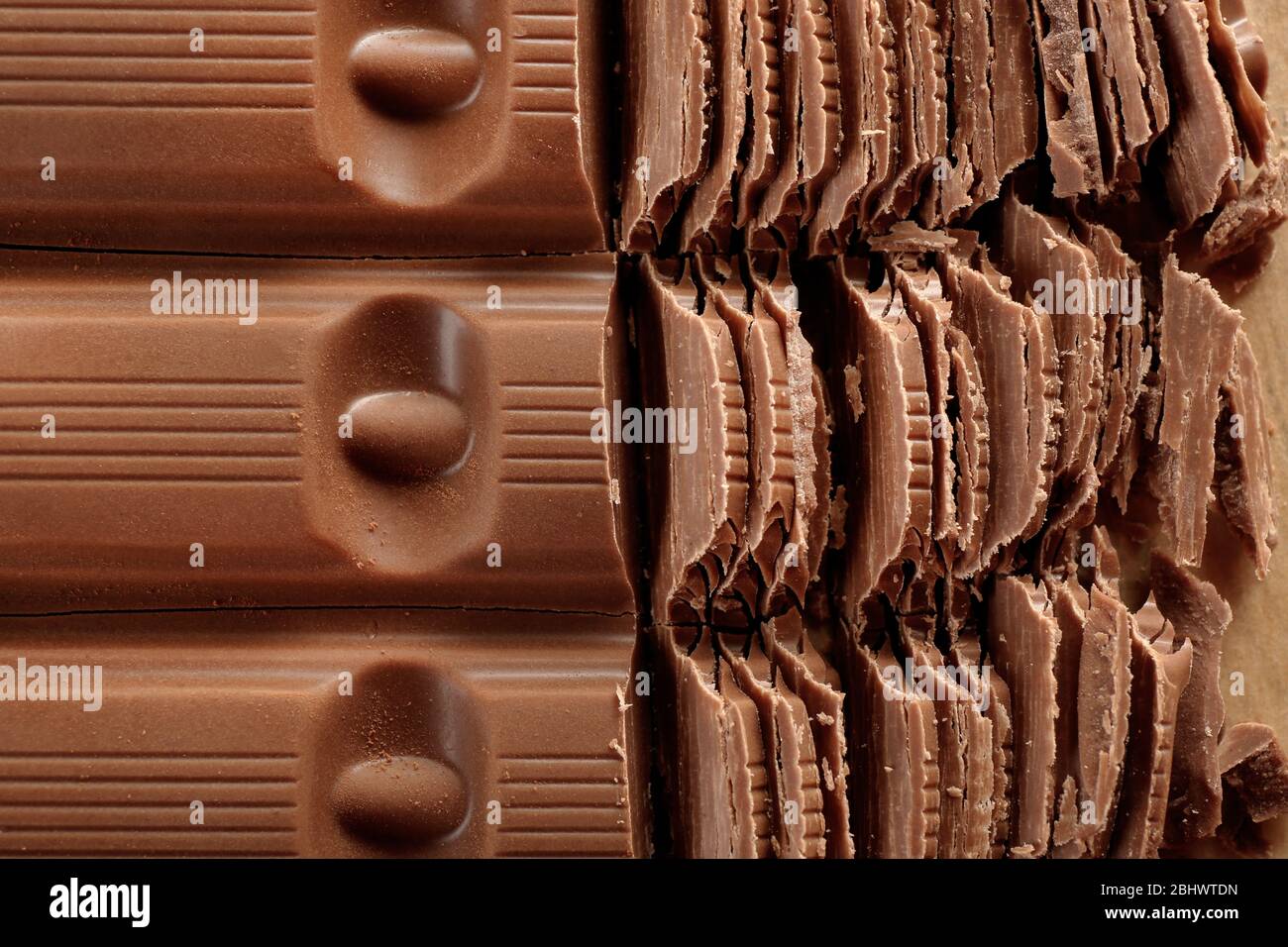 Chopped chocolate, closeup Stock Photo - Alamy