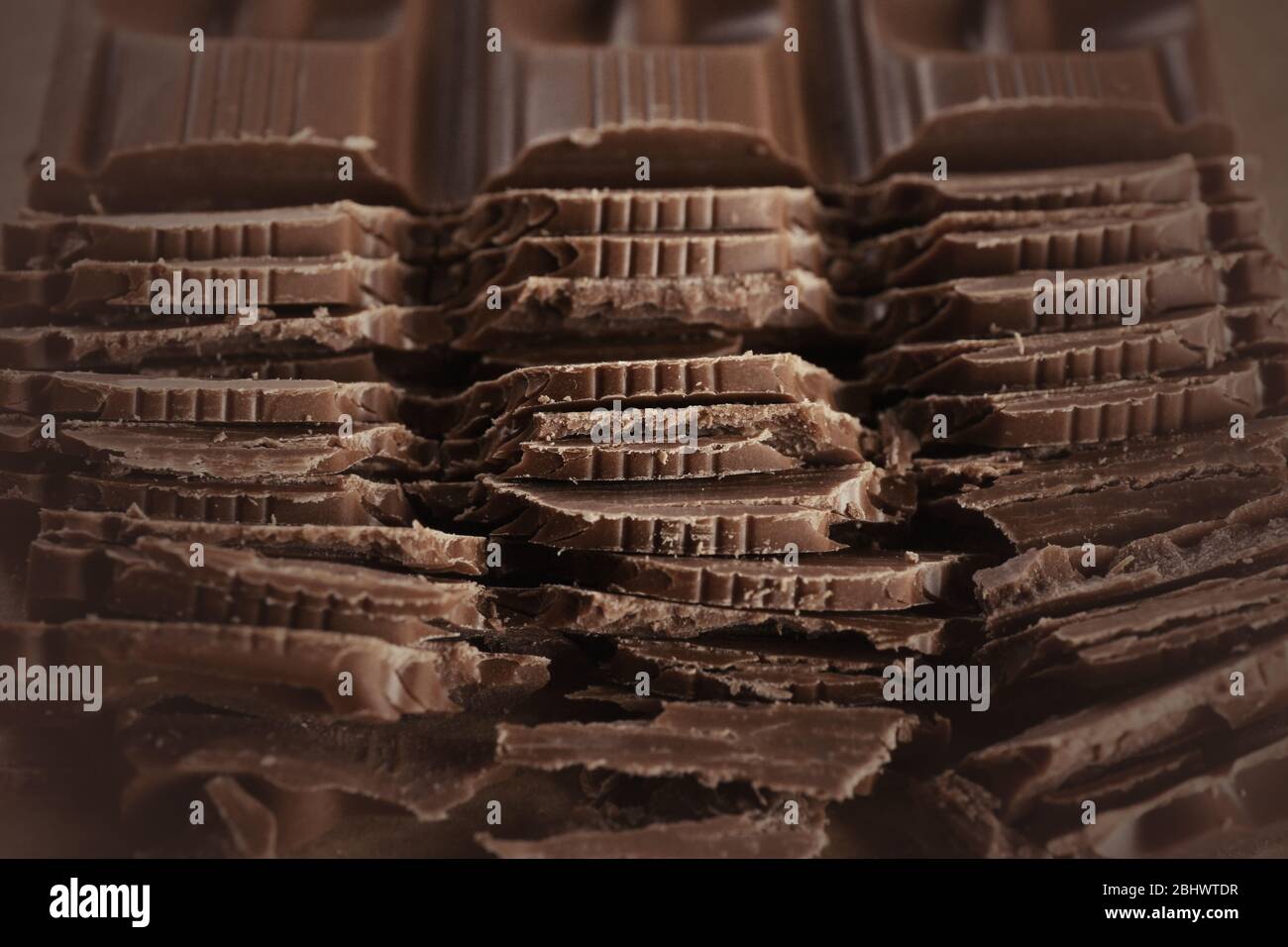 Chopped chocolate, closeup Stock Photo - Alamy