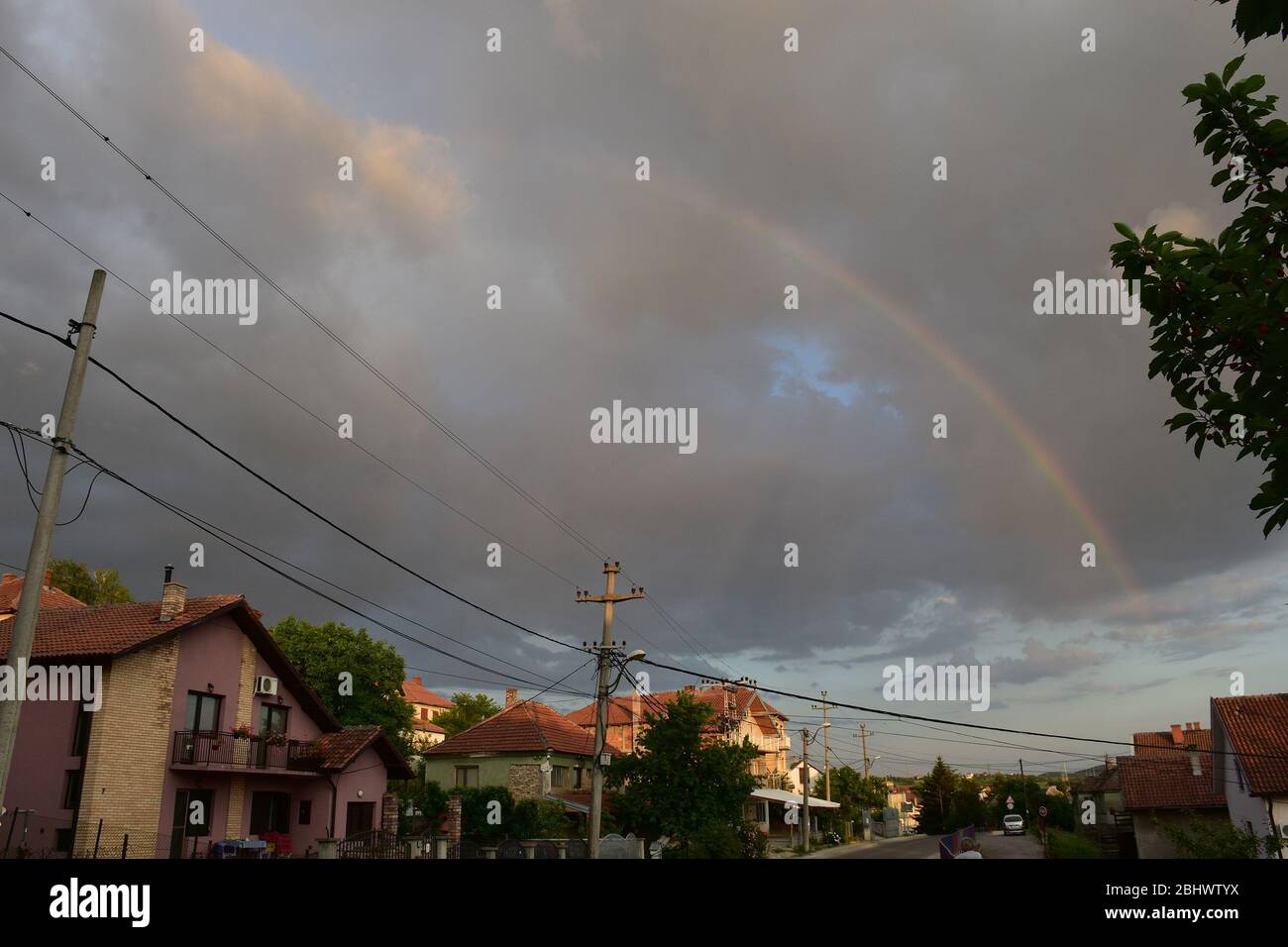 Atmosphere, after rain with gray clouds and rain Stock Photo - Alamy