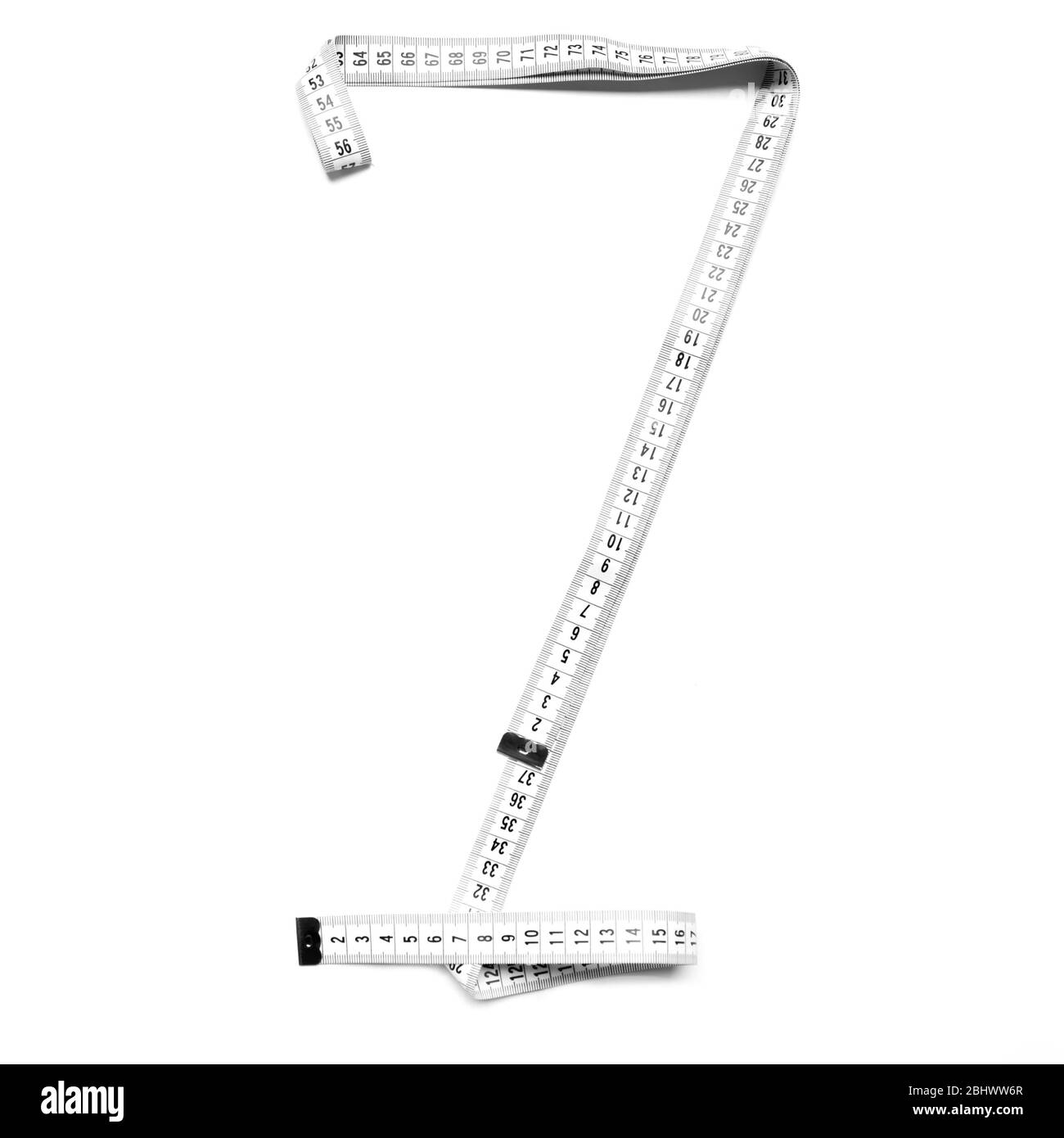 The figure is seven of a centimeter tape. Isolate measuring tape on a ...