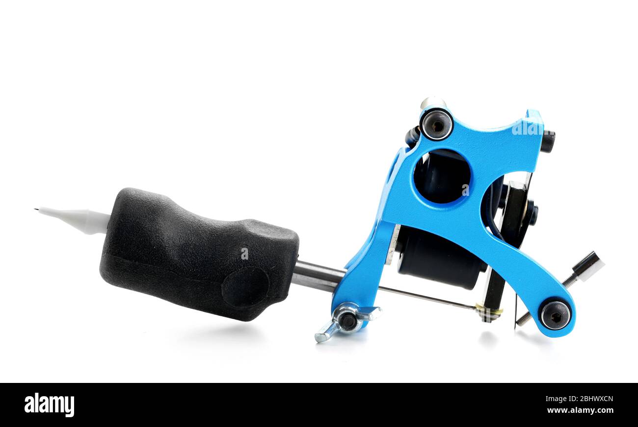 Machine for tattoo, isolated on white Stock Photo - Alamy