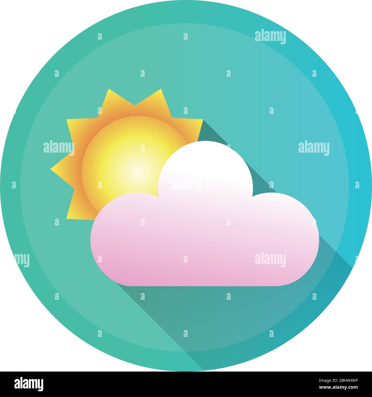 cloud with sun detailed style icon Stock Vector Image & Art - Alamy