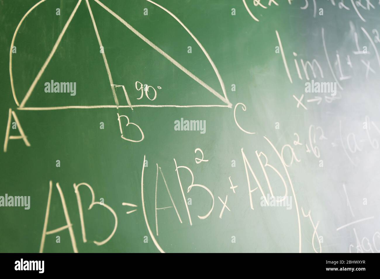 Mathematics formulas on blackboard background Stock Photo - Alamy