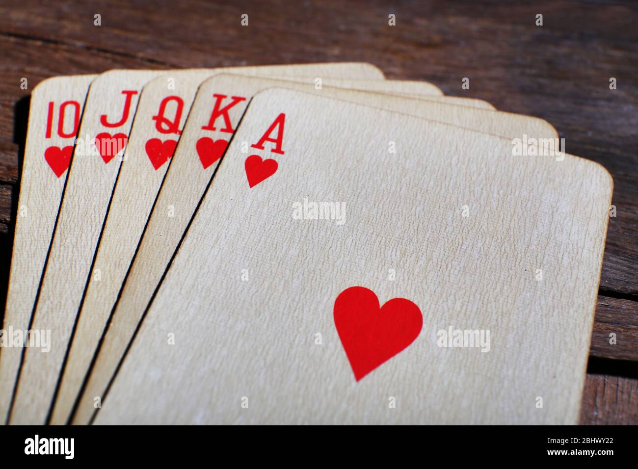 Closeup queen king cards poker hi-res stock photography and images - Alamy