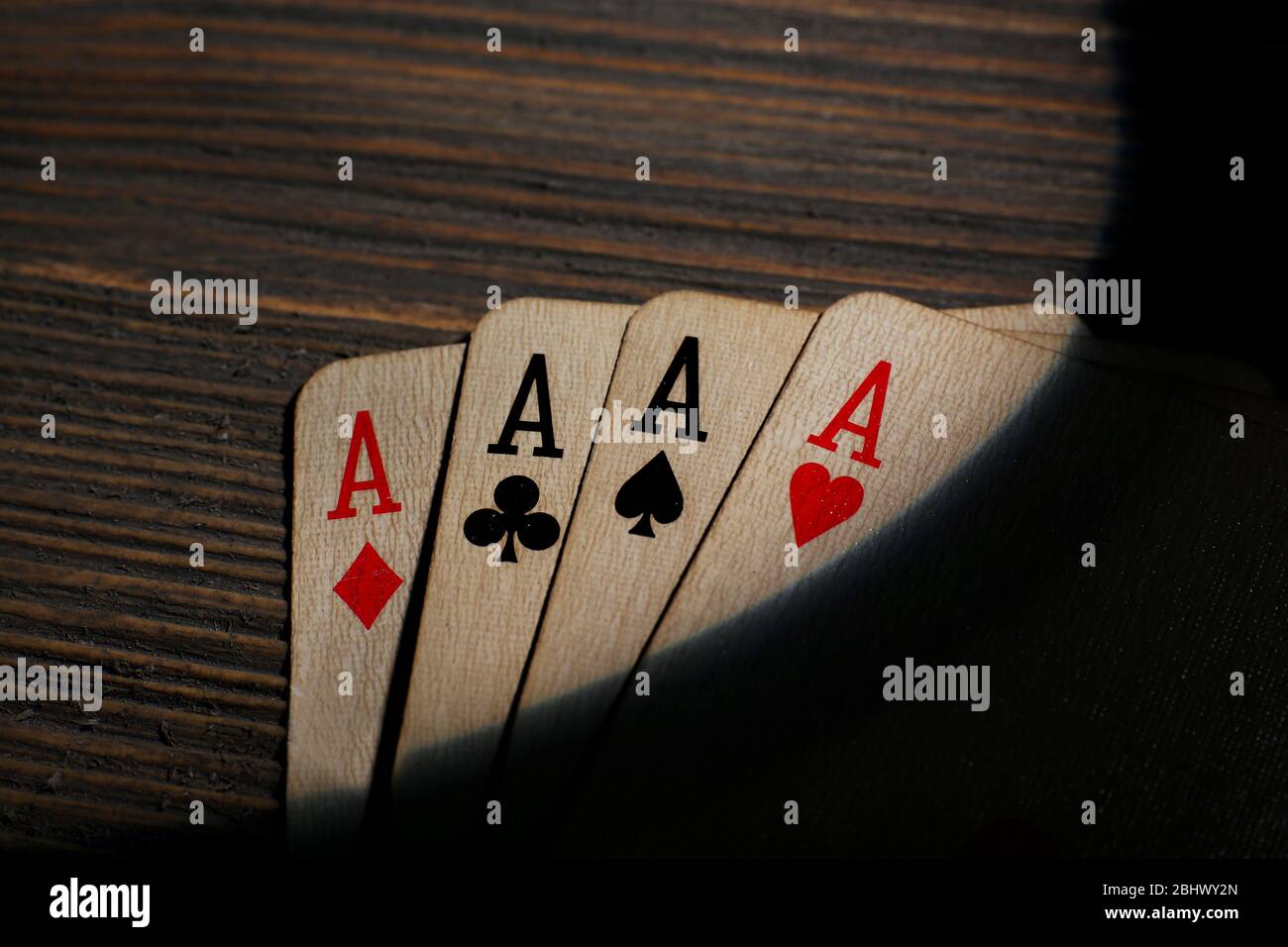 Vintage playing card ace used hi-res stock photography and images - Alamy